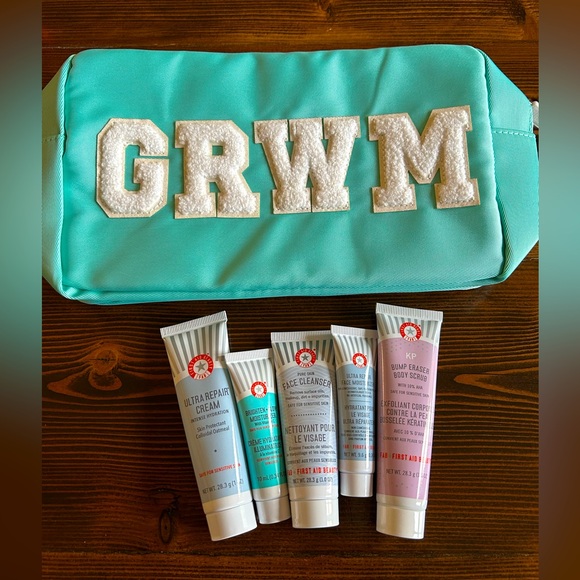 First Aid Beauty | Makeup | Grwm Makeup Bag With First Aid Beauty Set ...
